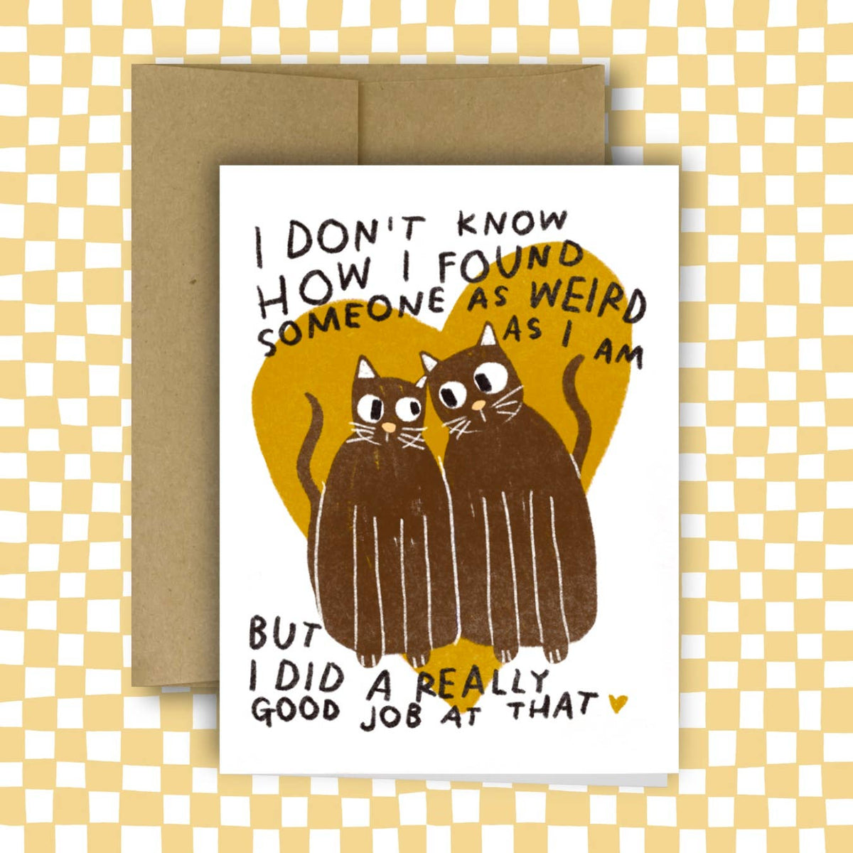 RANI BAN CO - WEIRD CAT "I" Greeting Card – CONRADO®